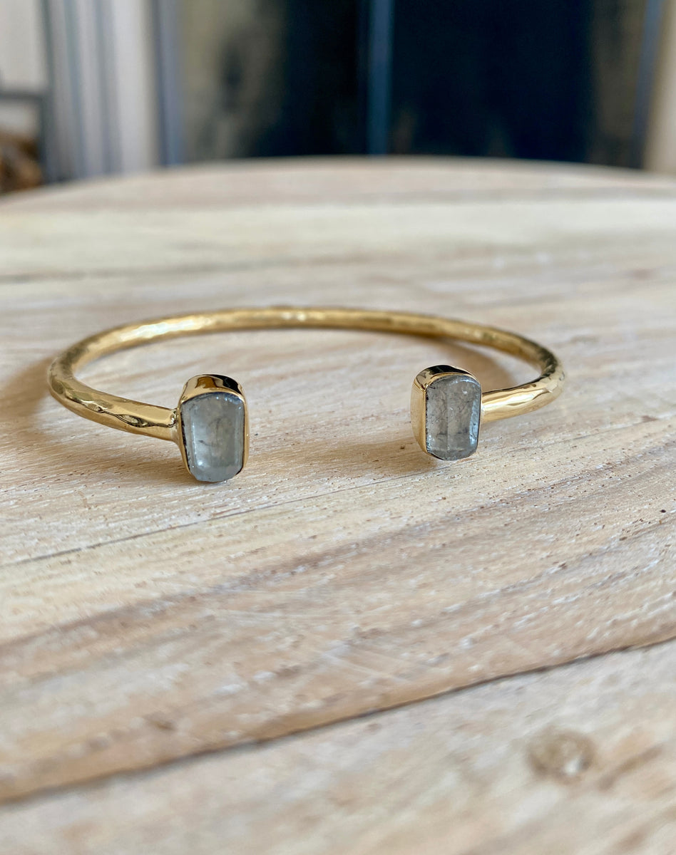 Double Crystal Quartz Bangle Bracelet – Astrid Schumacher Designs